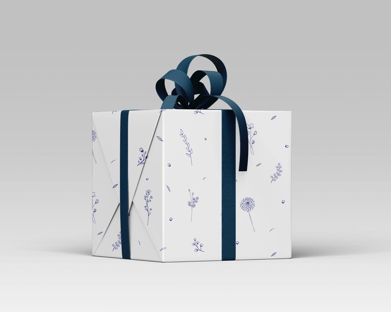 Printable Wrapping Paper, Floral Gift Wrap, Instant Download, Tissue ...