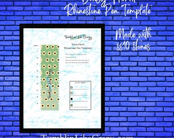 Rhinestone Pen Template – Sunflower Daisy SS10 Bling PDF for Inkjoy ...