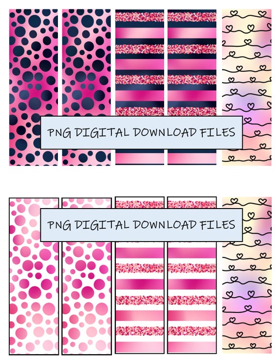 Pink and Blue Pen Wraps .PNG Files | Etsy