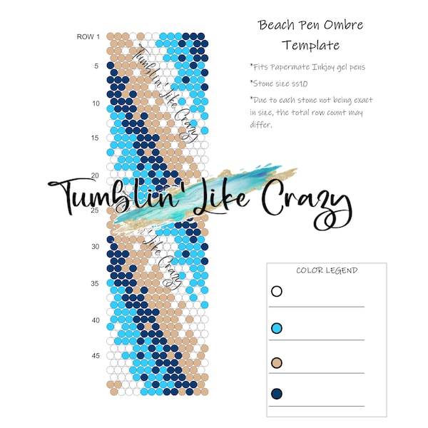 Rhinestone Pen Pattern - Etsy