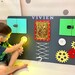 Extra Large Busy Board, Gift for Low Vision Kid, Wooden Sensory Board ...