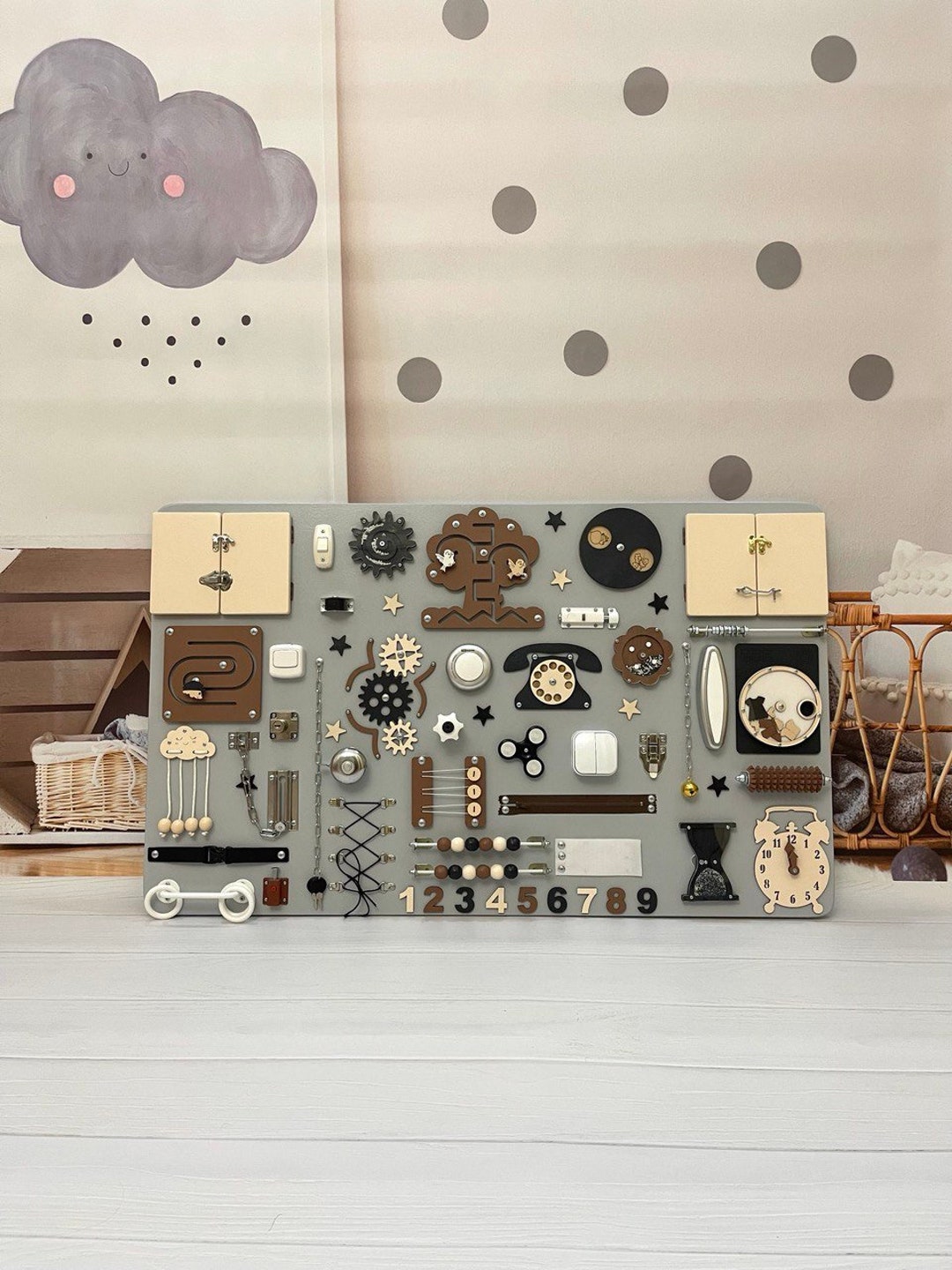 Large Busy Board Toddler Gift, Toddler Busy Board Baby, Montessori ...