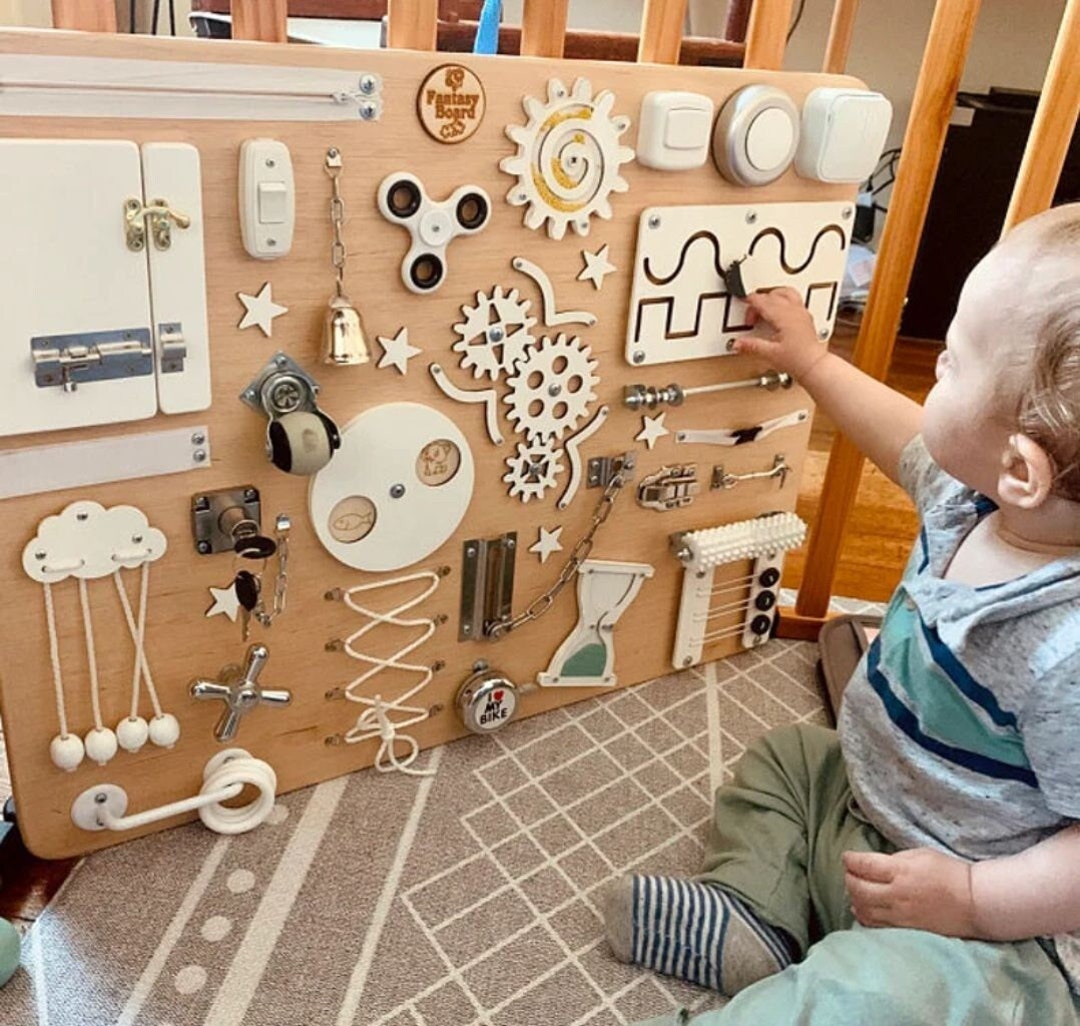 Super EXTRA LARGE Busy Board for Toddler, Fidget Board 1 Year Old ...