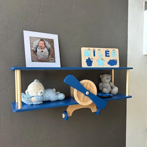 Navy Blue Nursery Wall Shelf, Floating Nursery Book Shelf, Christmas ...