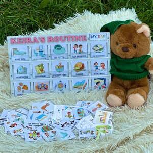 Montessori Chore Chart for Kids, Wooden Kids Routine Chart, Homeschool ...