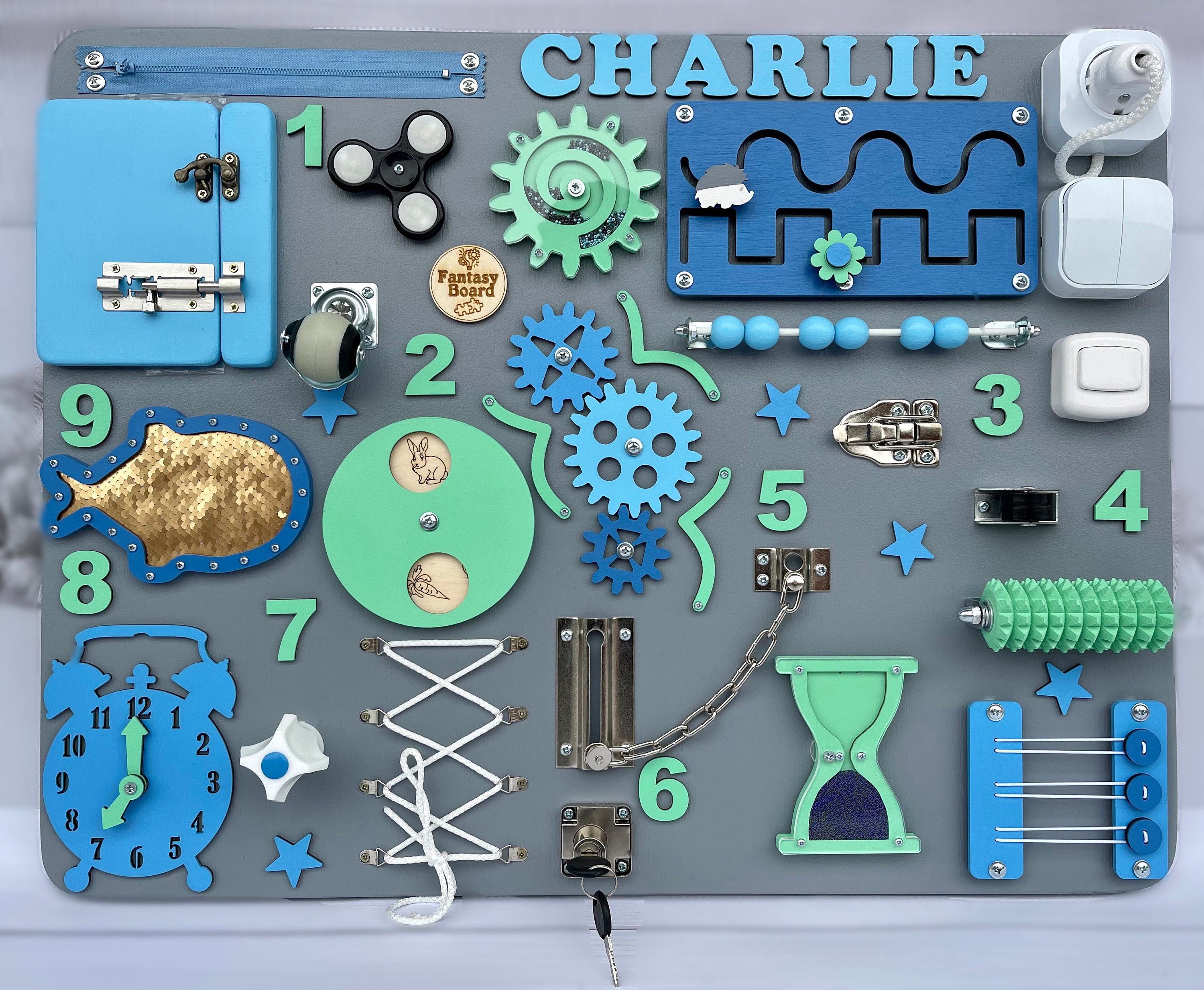 Personalized Busy Board 196 255 Inch for Toddler quick | Etsy