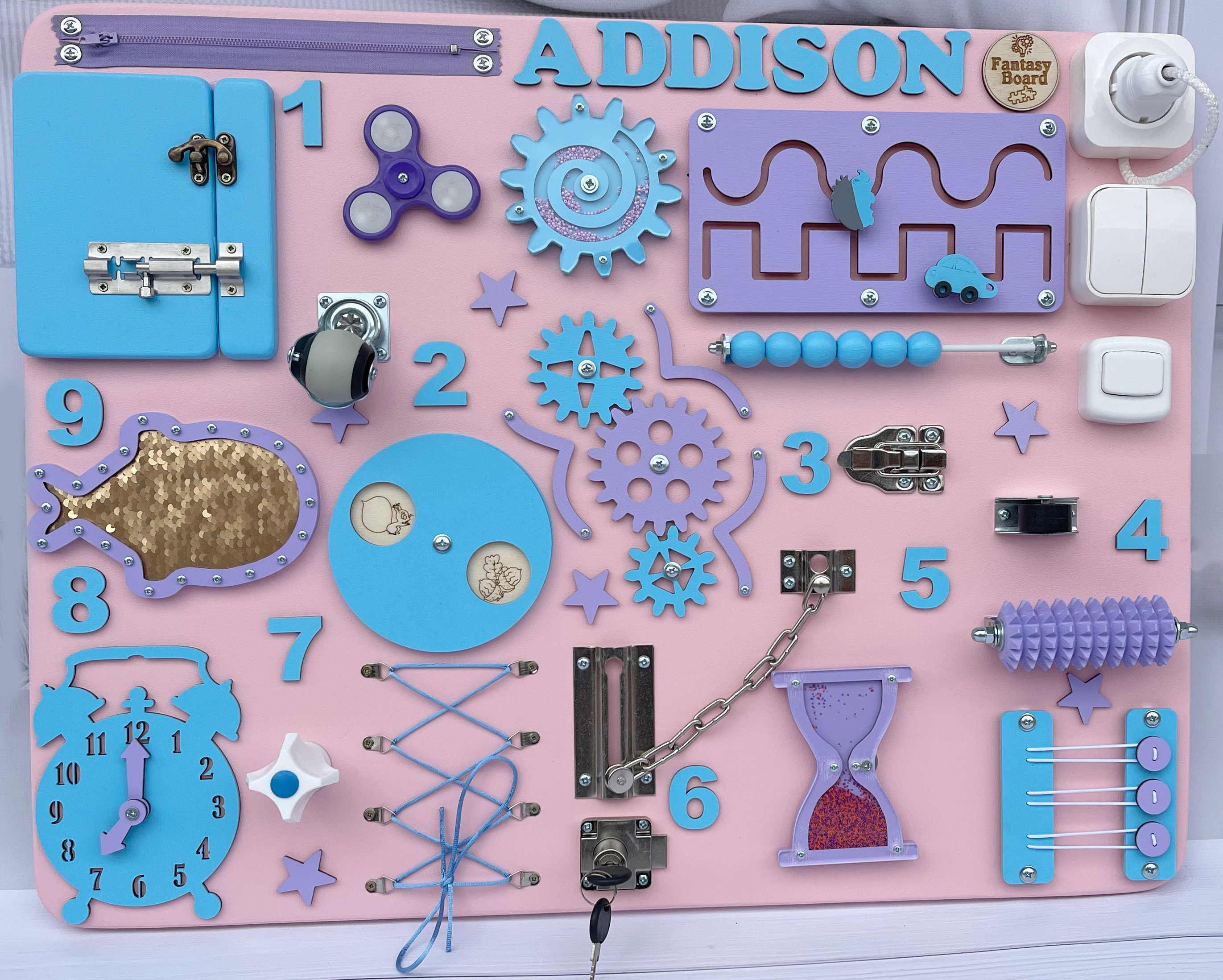 Personalized Busy Board 196 255 Inch for Toddler quick | Etsy