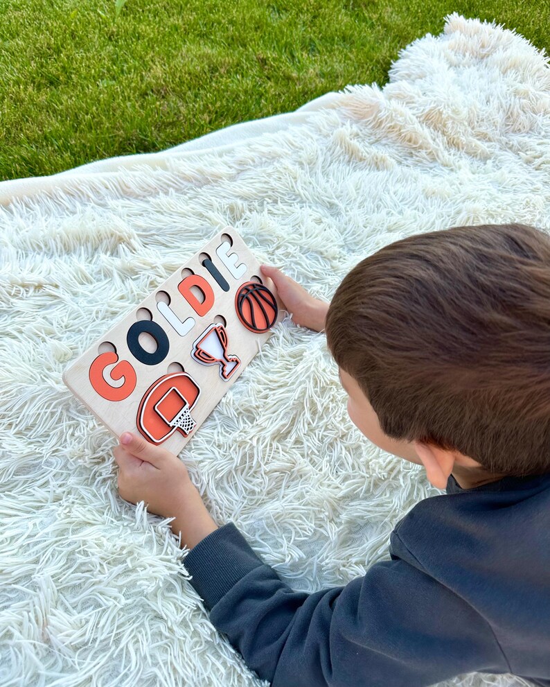 Personalized Baby Basketball Name Puzzle, Busy Puzzle for Toddler ...