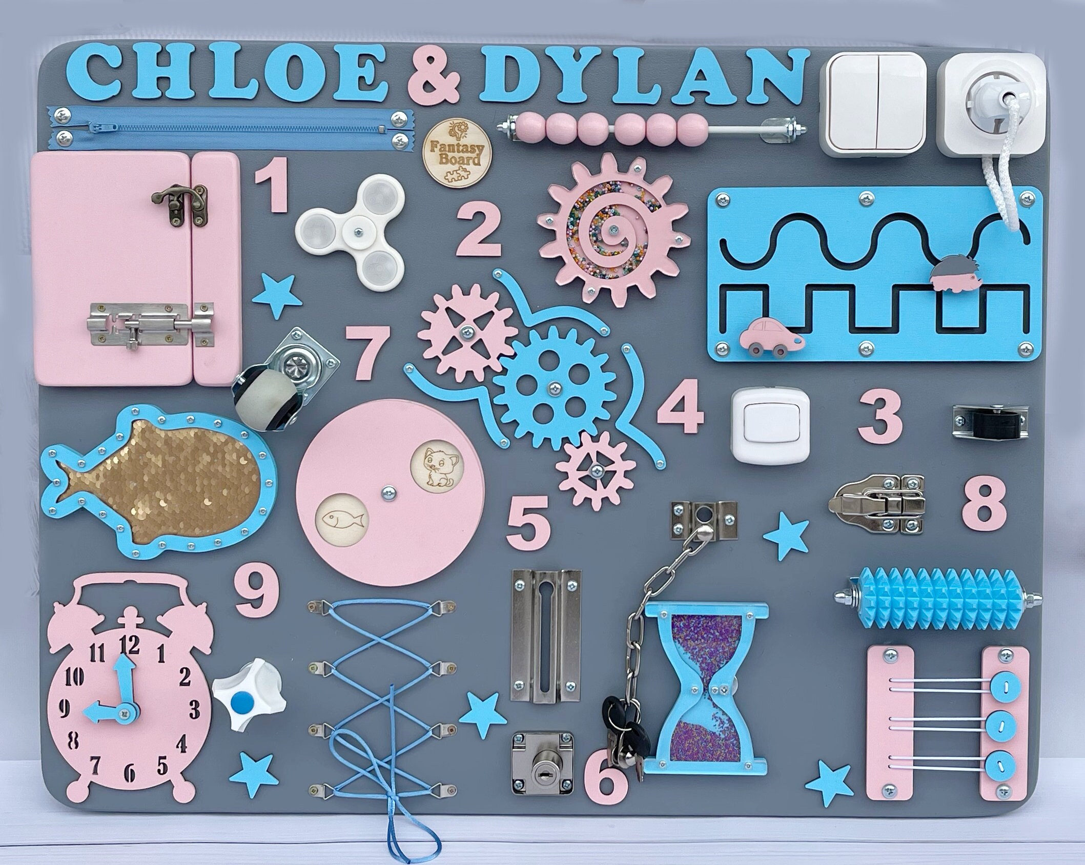 Personalized Busy Board 196 255 Inch for Toddler quick | Etsy