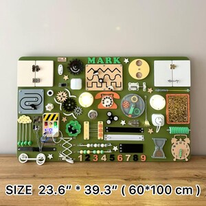 Large Baby Busy Board 1 Year Old, Personalized Toddler Busy Board ...