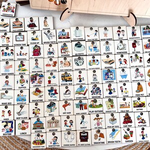 Wooden Chore Chart for Kids, Personalized Toddler Routine Chart ...