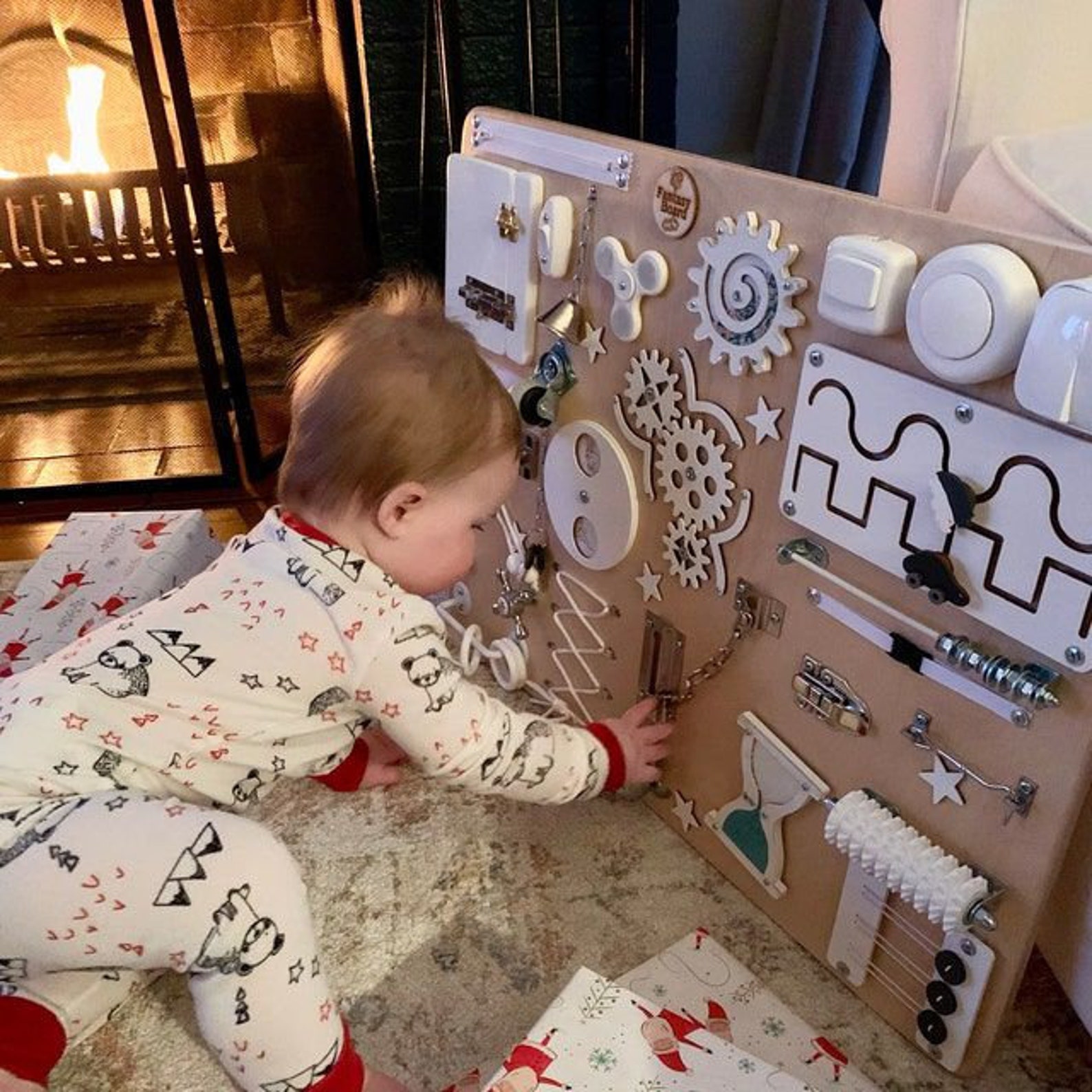 Busy Board 1 Year Old Personalized Busy Board Sensory Board - Etsy