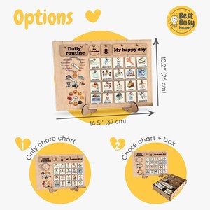 Wooden Chore Chart for Kids, Personalized Toddler Routine Chart ...