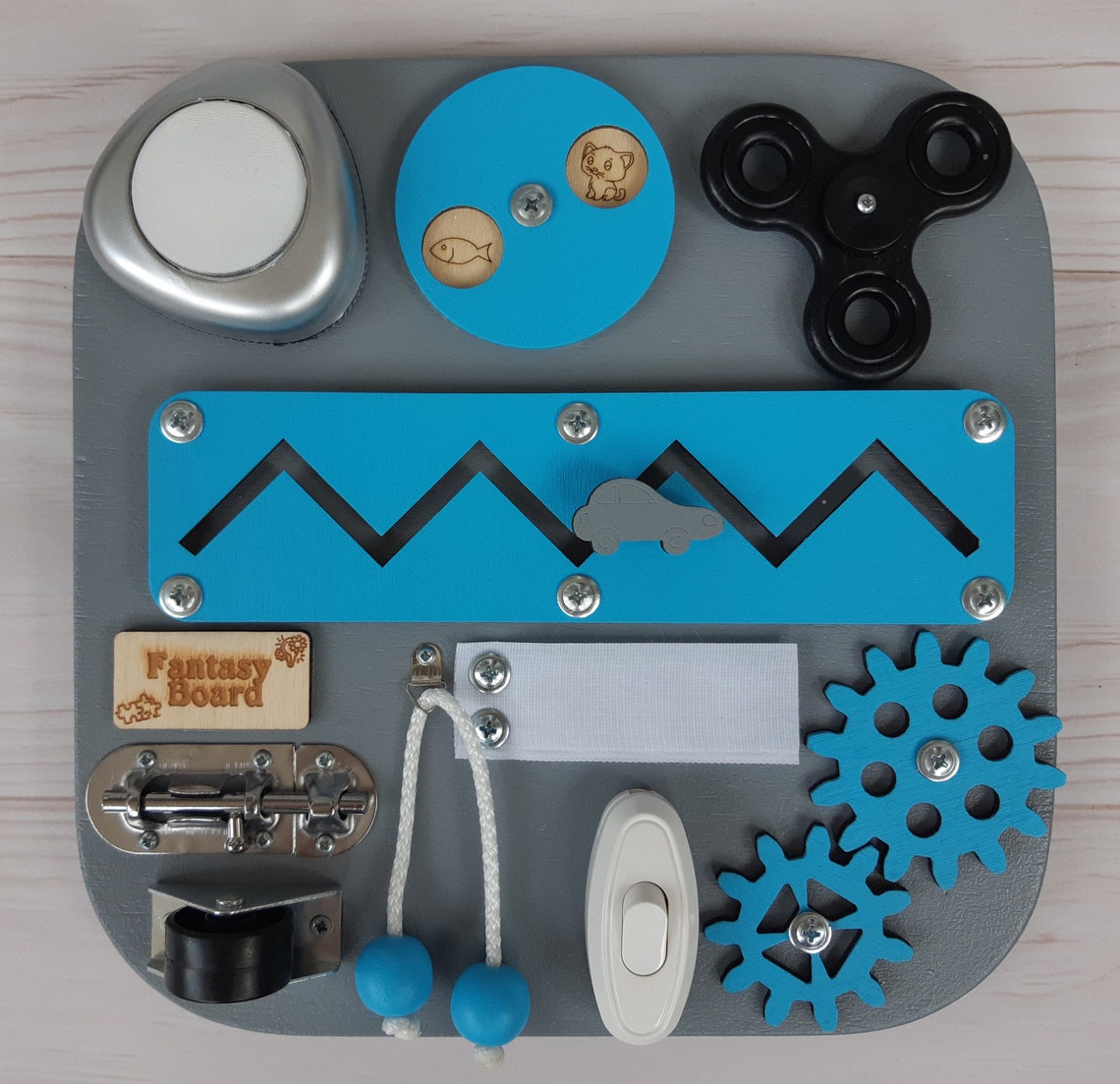 Toddler Busy Board Fidget Sensory Board Montessori Activity | Etsy