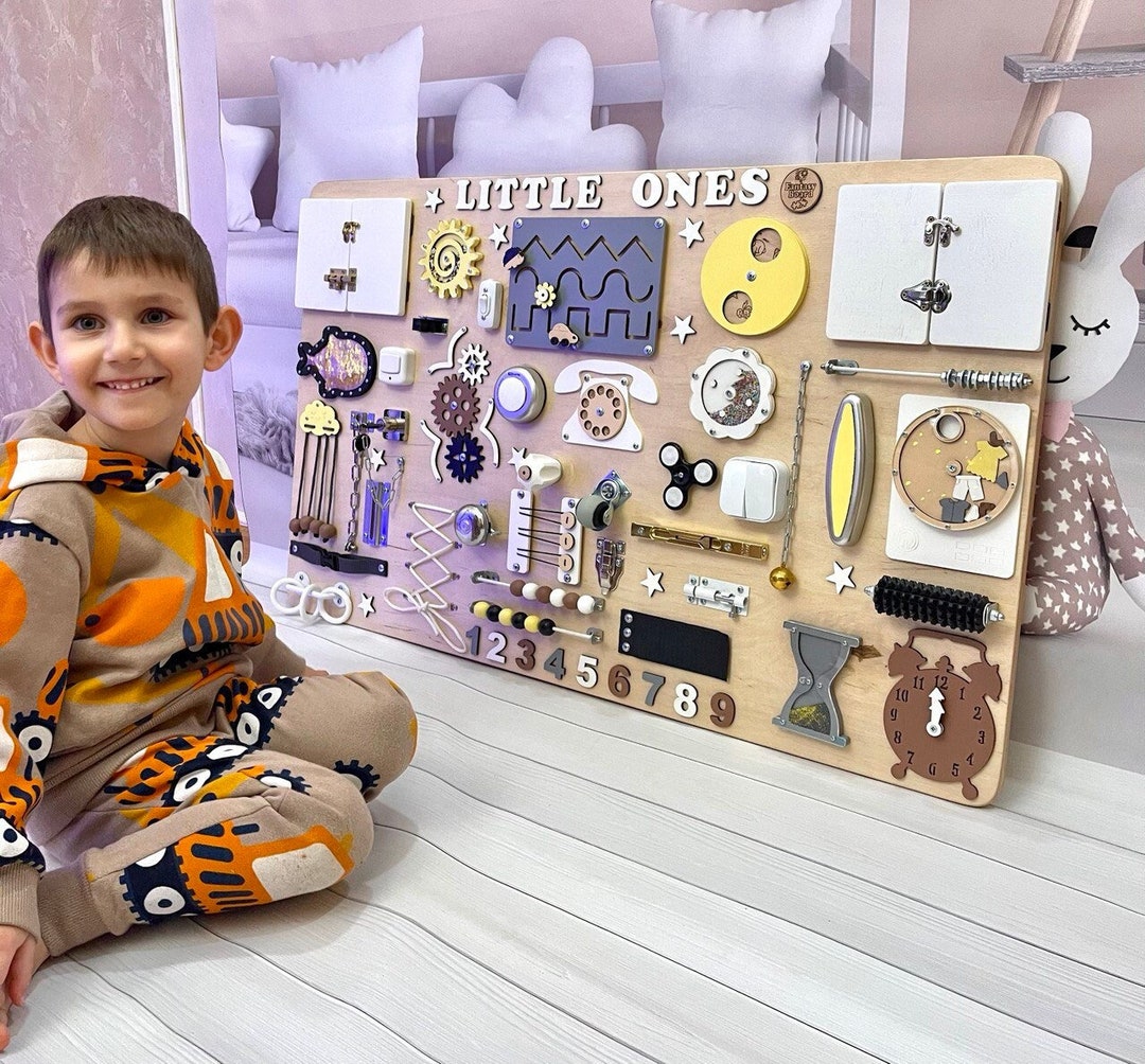 Custom Large Busy Board, Fidget Toy, Toddler Gift, Busy Board 1 Year ...