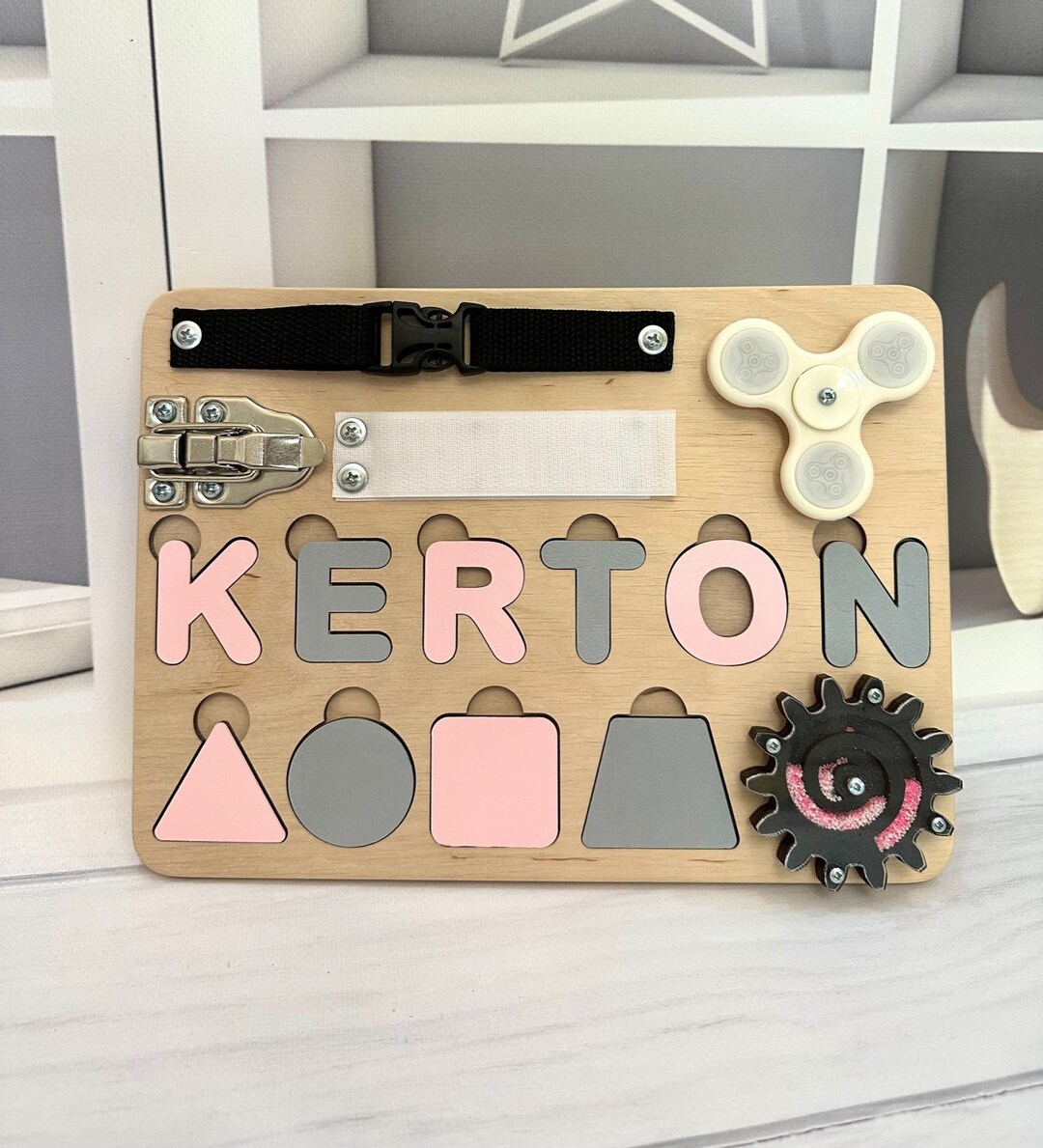 Custom Fidget Toy Board for Girl, Baby Puzzle, Montessori Toy, Baby ...