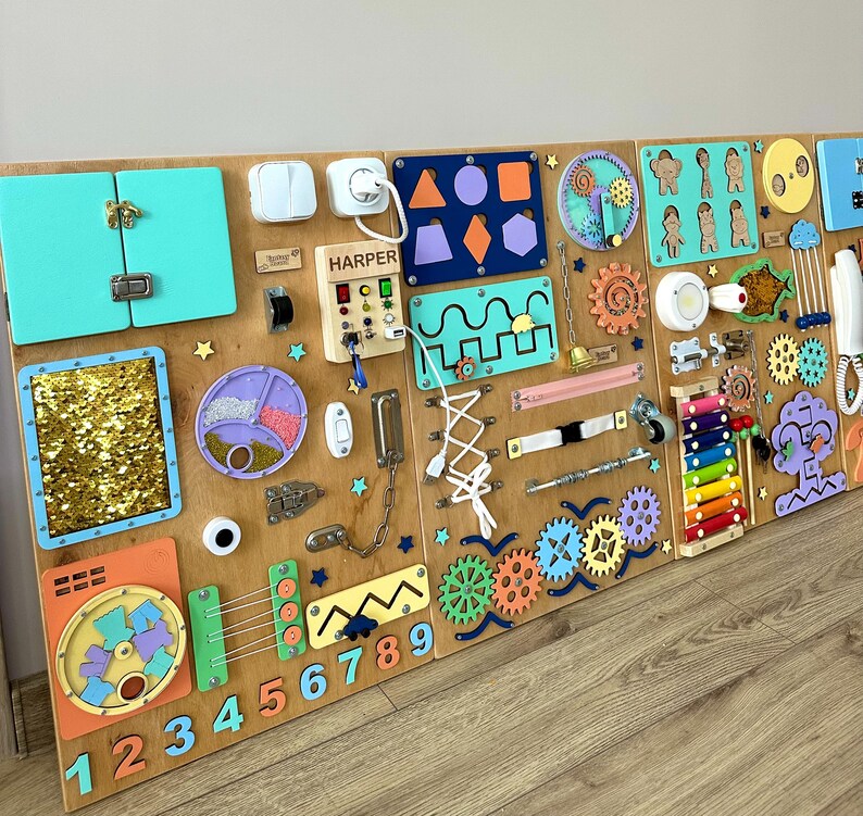 Montessori Busy Board Toddler, Educational Wooden Sensory Toys, First ...