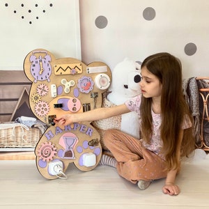 Big Baby Teddy Bear Busy Board, Giant Teddy Bear Toy, Toddler Busy ...