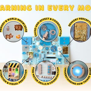 Large Olive Green Busy Board, Goddaughter Gifts, Eco Friendly Toy ...