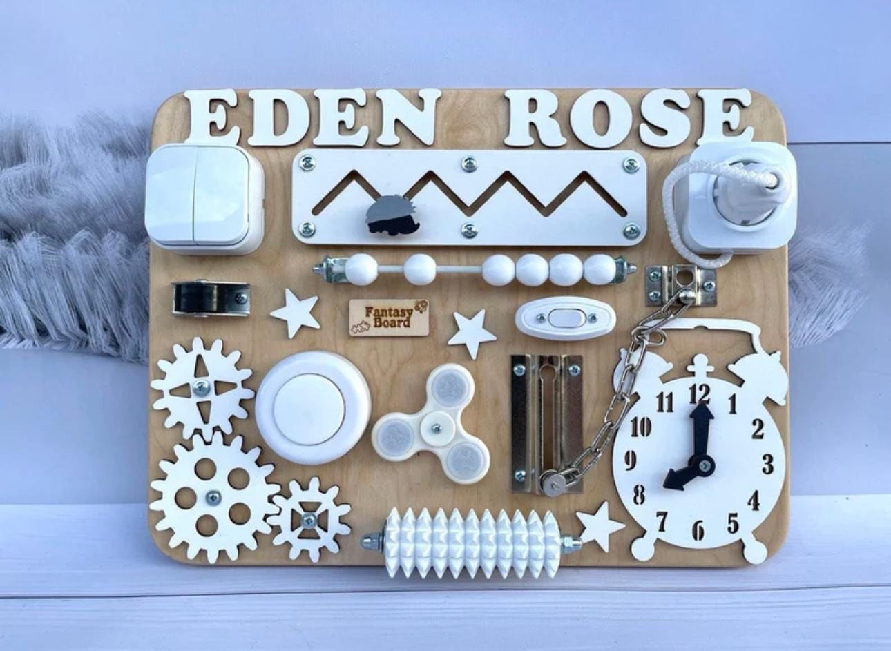 Vintage Toddler Busy Board, One Year Old Girl Boy Gift, Personalized ...