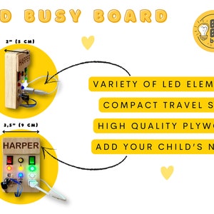 Personalized Led Busy Board for Toddler, Light Board Handmade Toy, Baby ...