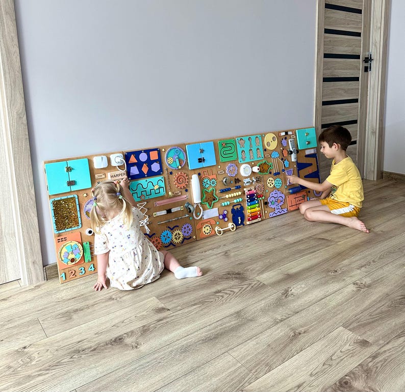 Montessori Wall Activity Board for Toddlers, Educational Busy Board ...