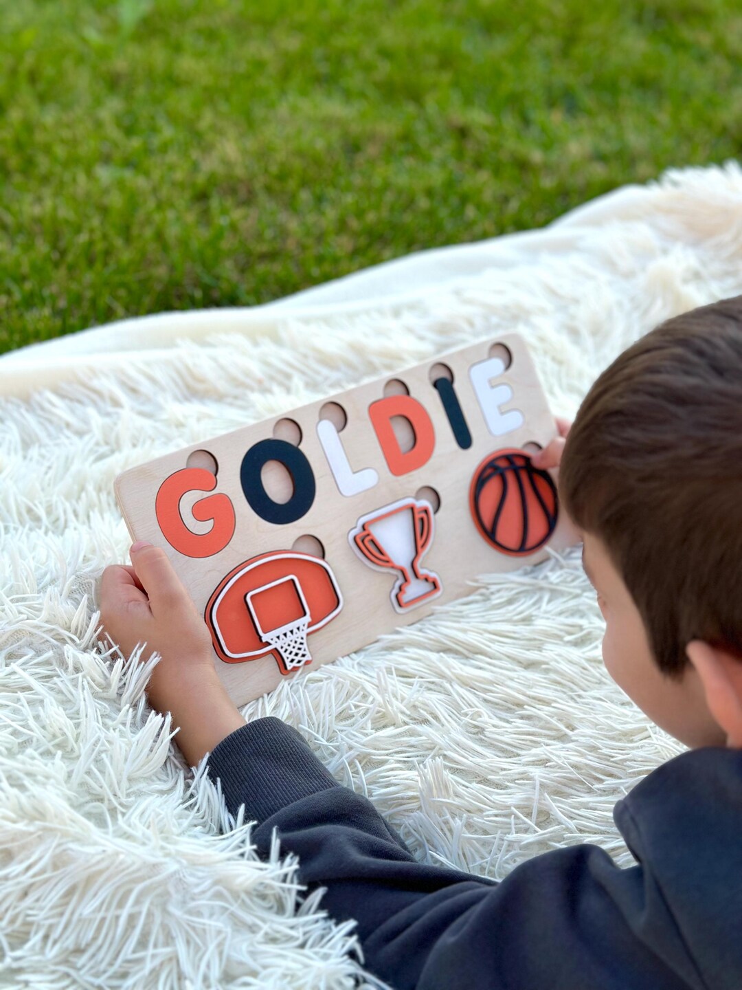 Personalized Baby Basketball Name Puzzle, Busy Puzzle for Toddler ...