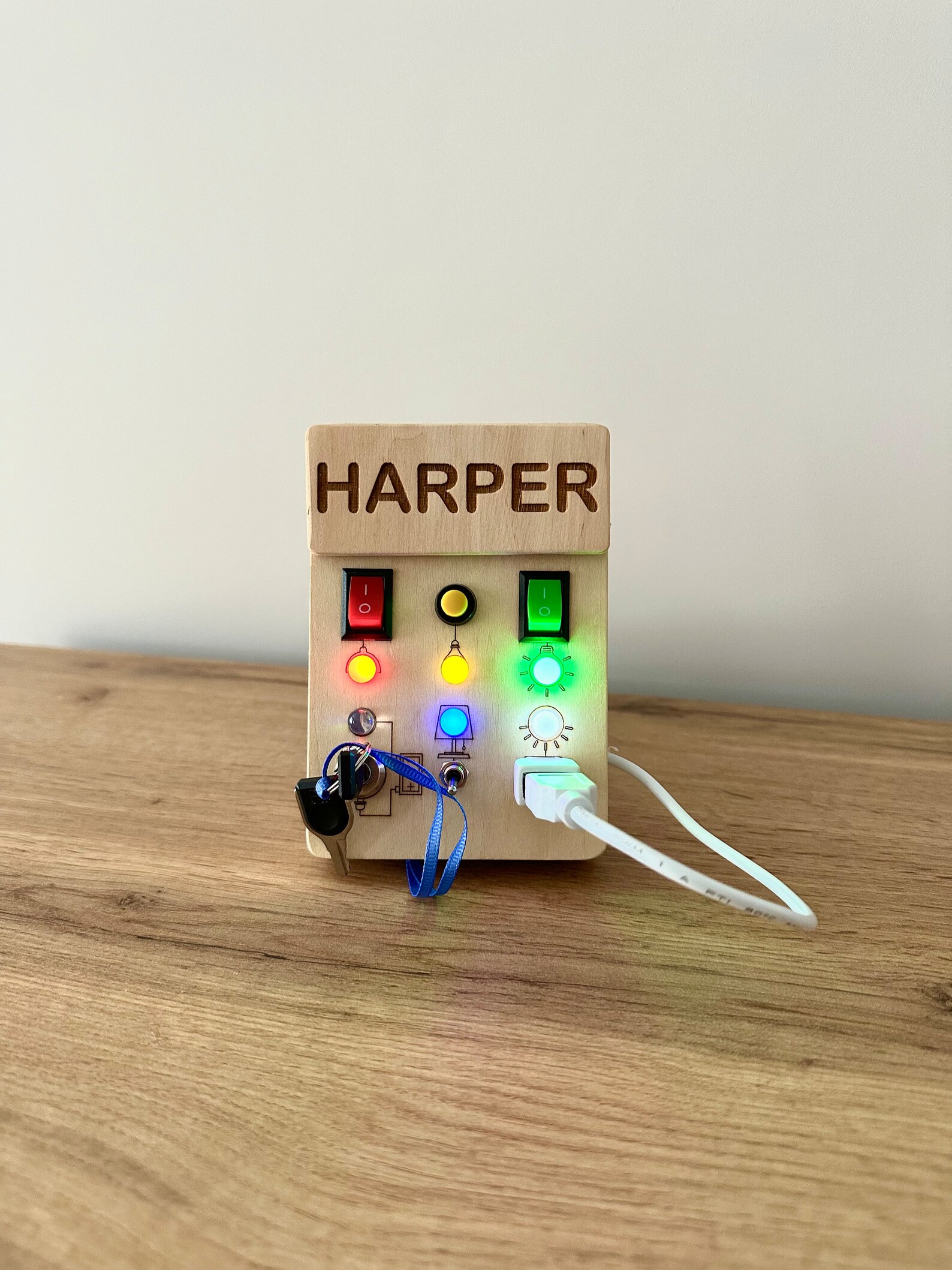 LED Small Busy Board, Montessori Busy Board for Toddler, Travel Light ...