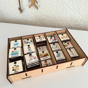 Wooden Chore Chart for Kids, Personalized Toddler Routine Chart ...