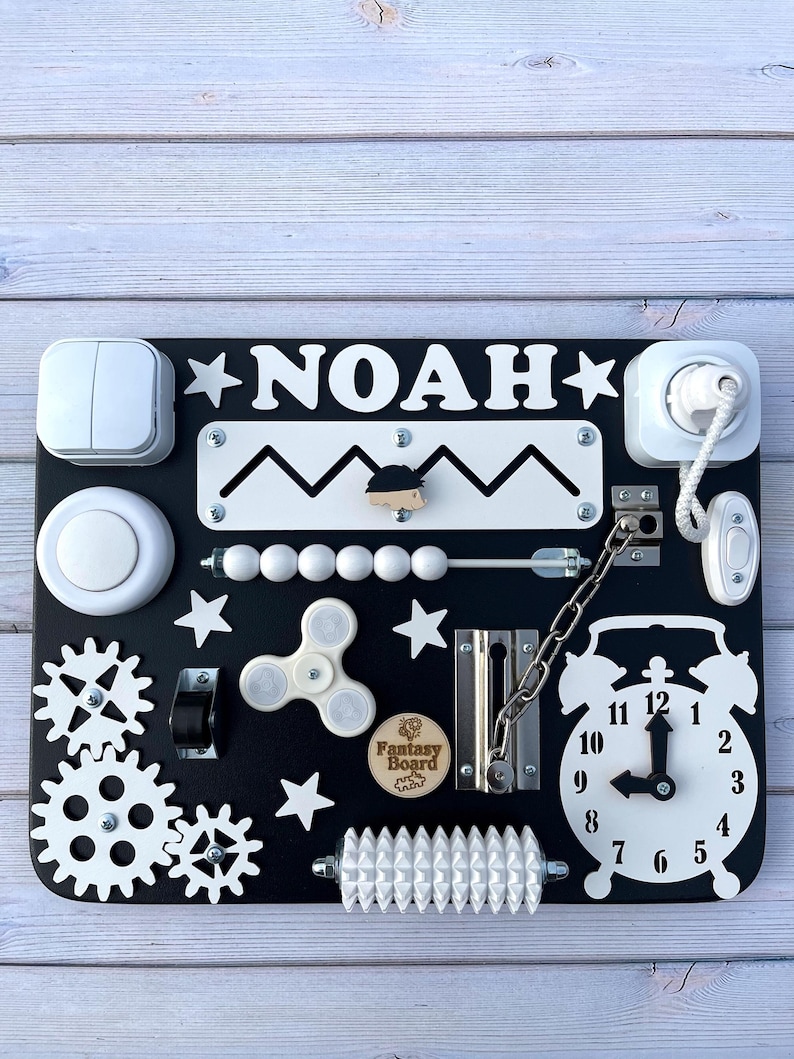 Custom Montessori Toddler Busy Board, Sensory Educational Toy - Etsy UK