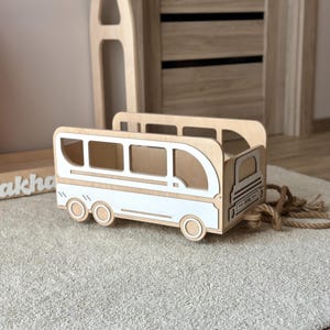 Сustom Bus Shaped Storage for Kids Toys, Personalized Toy Storage ...