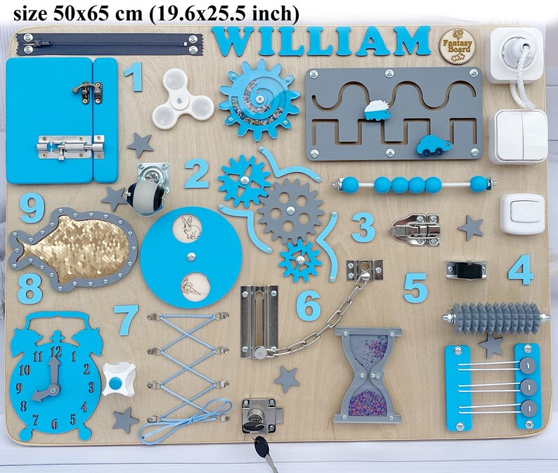 Personalized Busy Board 196 255 Inch for Toddler quick - Etsy