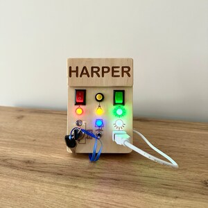 Personalized Led Busy Board for Toddler, Light Board Handmade Toy, Baby ...