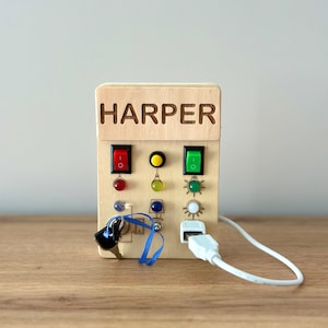 LED Small Busy Board, Montessori Busy Board for Toddler, Travel Light ...