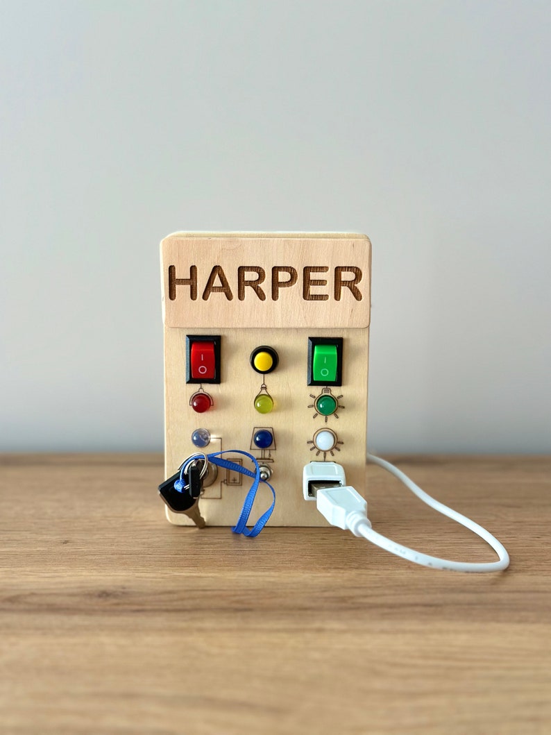 LED Small Busy Board, Montessori Busy Board for Toddler, Travel Light ...