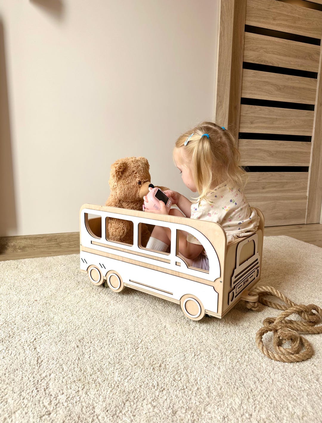 Сustom Bus Shaped Storage for Kids Toys, Personalized Toy Storage ...
