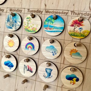 Montessori Calendar for Kid, Wooden Perpetual Calendar, Classroom ...