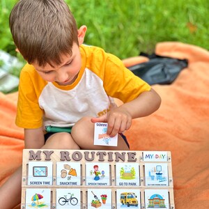 Chore Chart for Kids Personalized Daily Routine Chore Chart With Cards ...