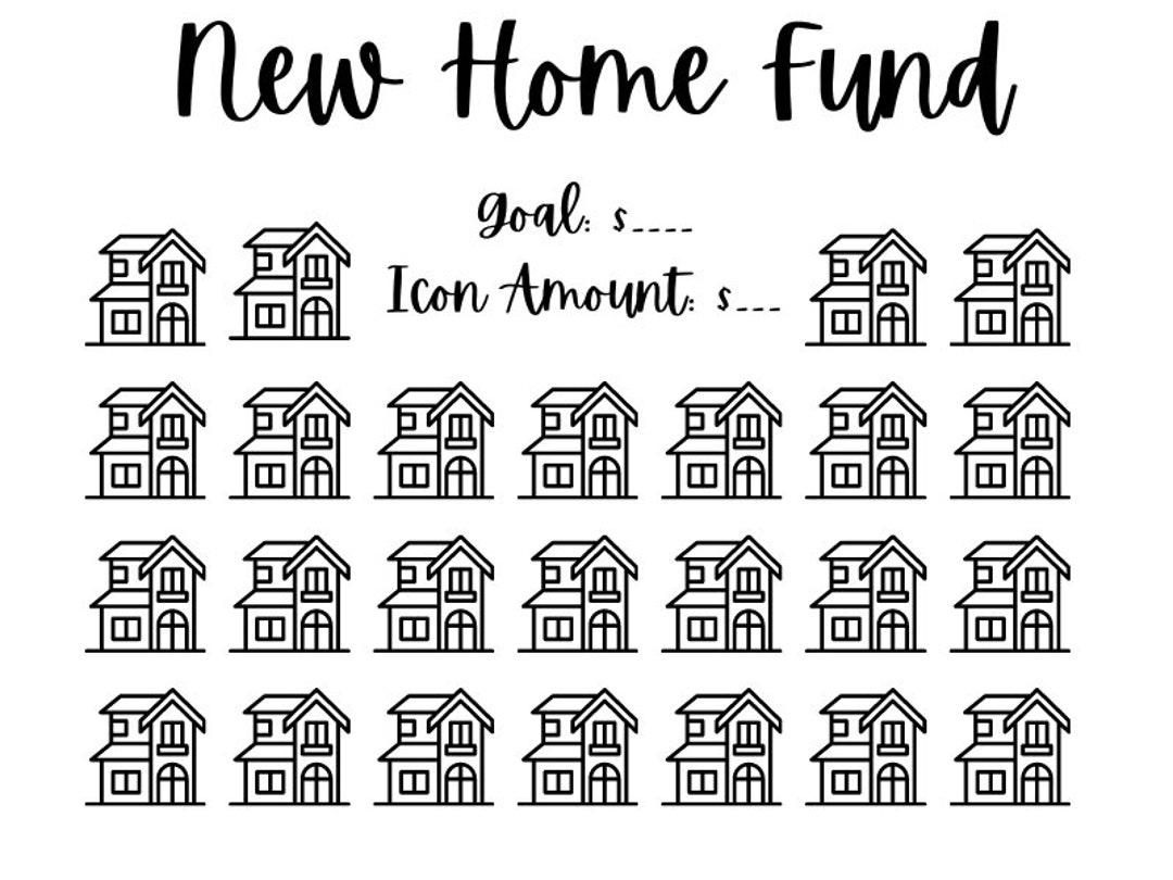 Printable Coloring Budget Tracker to Save for New Home - Etsy