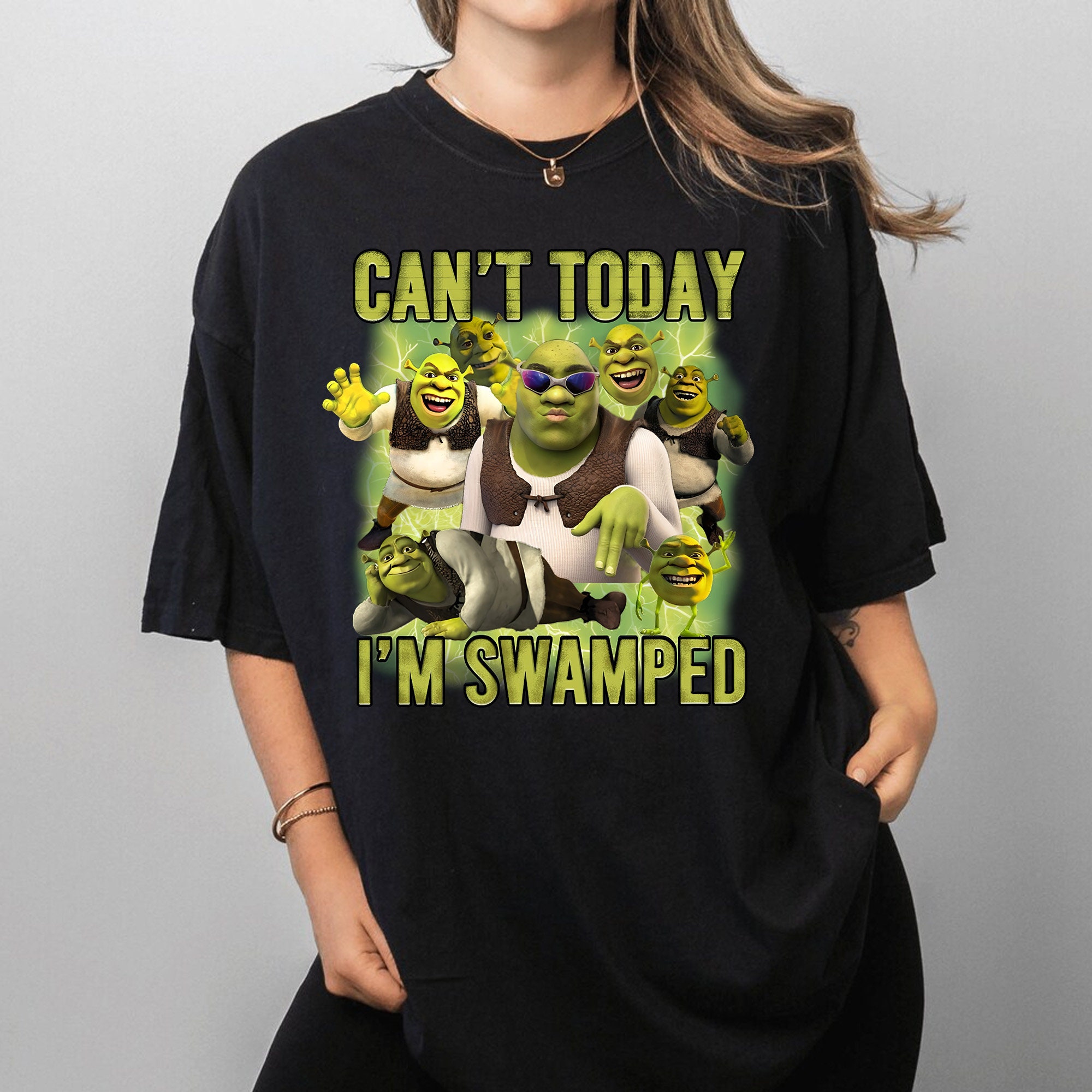 Can't Today I'm Swamped Png, Funny Trending Tee, Cant Today Im Swamped ...