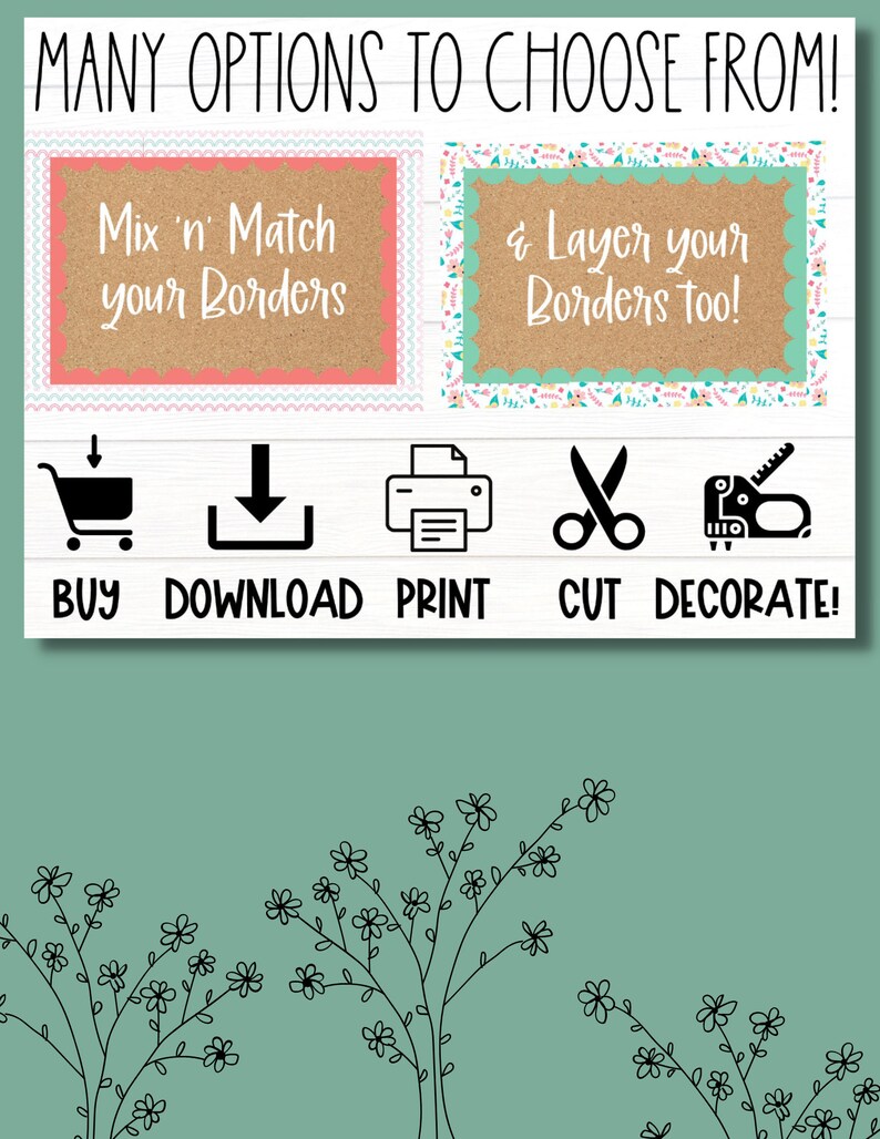 Classroom Bulletin Border Set (retro Pink) - Etsy