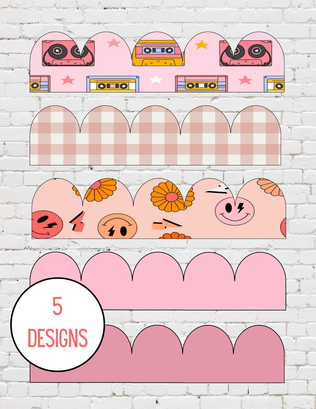 Classroom Bulletin Border Set (retro Pink) - Etsy