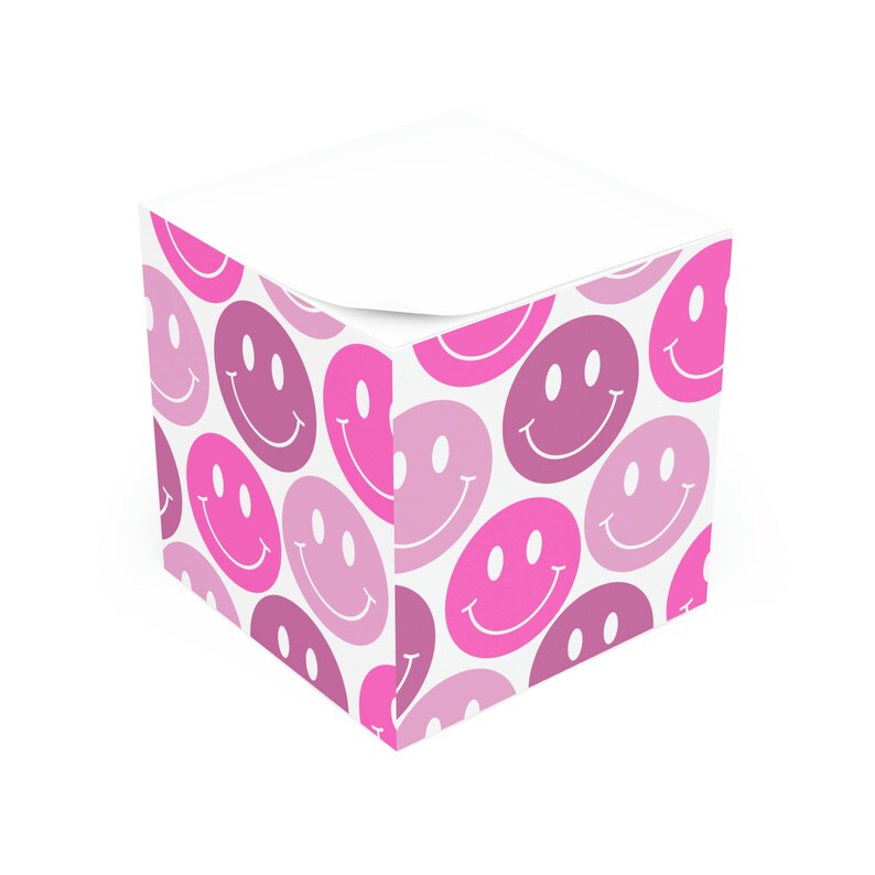 Smiley Face Note Cube - Etsy