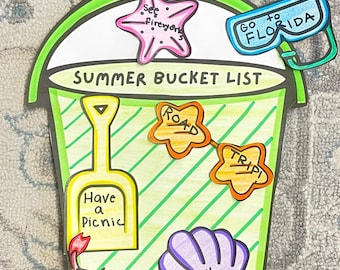 Summer Bucket List, Printable, Fun and Colorful - Etsy