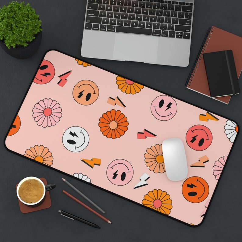 Smiley Face Desk Mat - Etsy