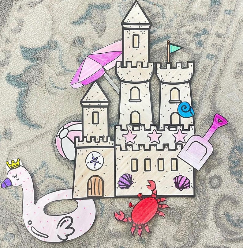 Summer Sand Castle Writing Craft - Etsy