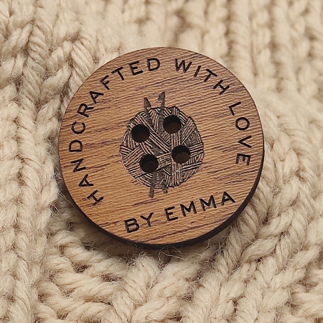 Wooden Buttons, Personalized Wooden Buttons for Knitted Items, Handmade ...