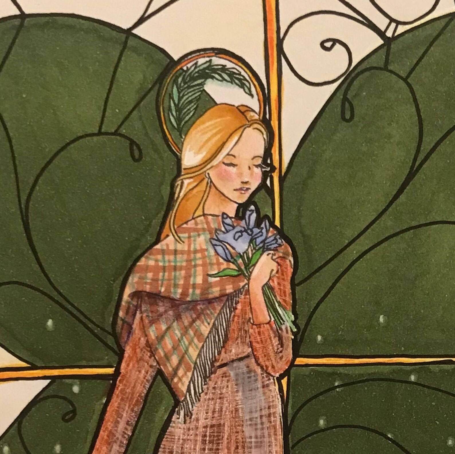 St. Dymphna Printable Coloring Page Patron Saint of Mental Illness ...