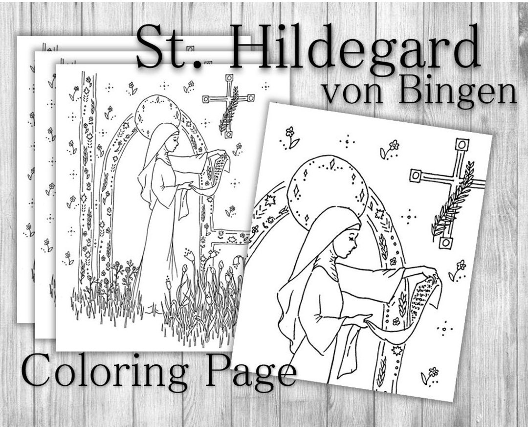 St. Hildegard of Bingen Printable Coloring Page, Doctor of the Church ...