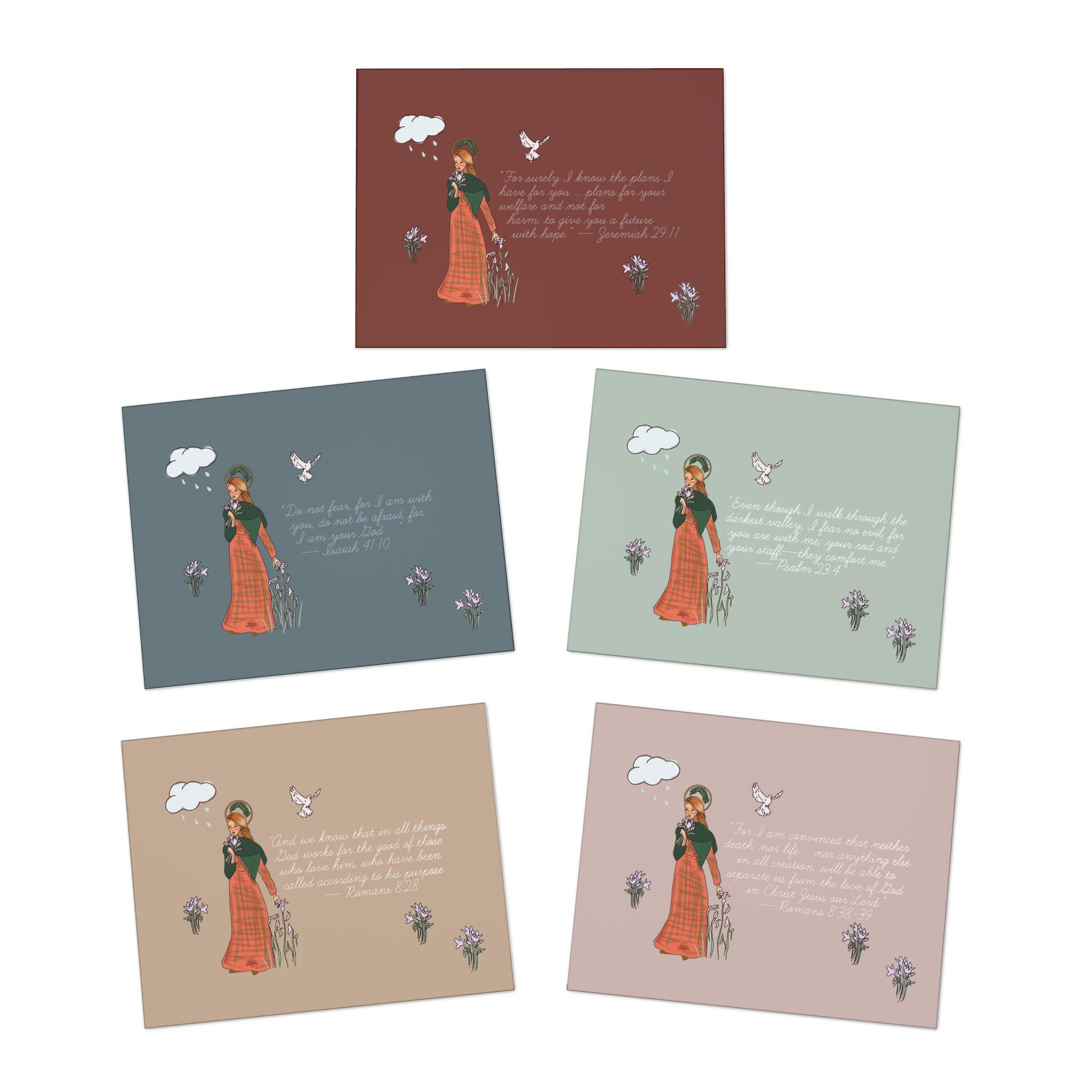 St. Dymphna Scripture Notecard Set With Scripture Quotes About Calm ...